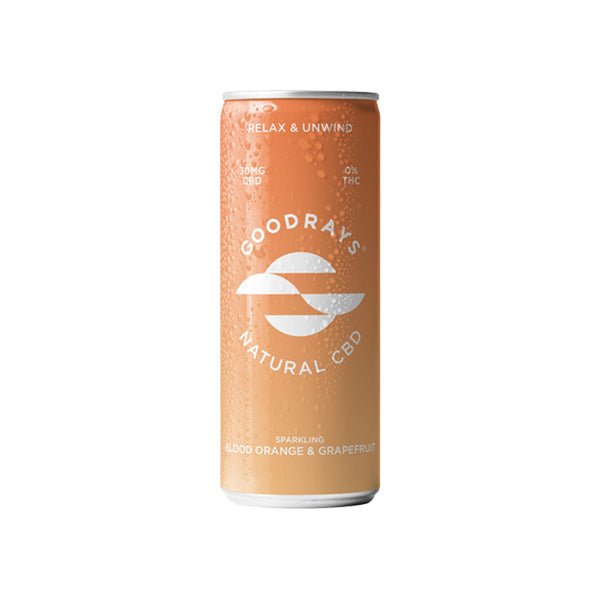 12 x Goodrays 30mg CBD Blood Orange & Grapefruit Seltzer 250ml ...
